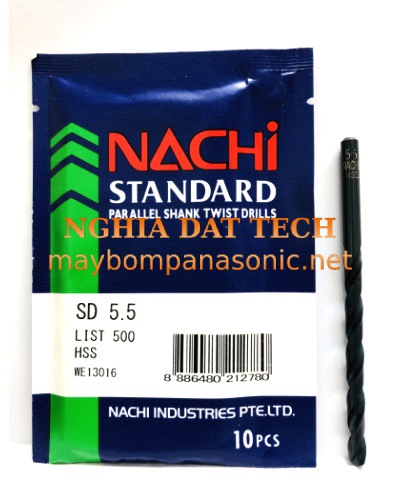 Mũi khoan sắt Nachi 5.5mm