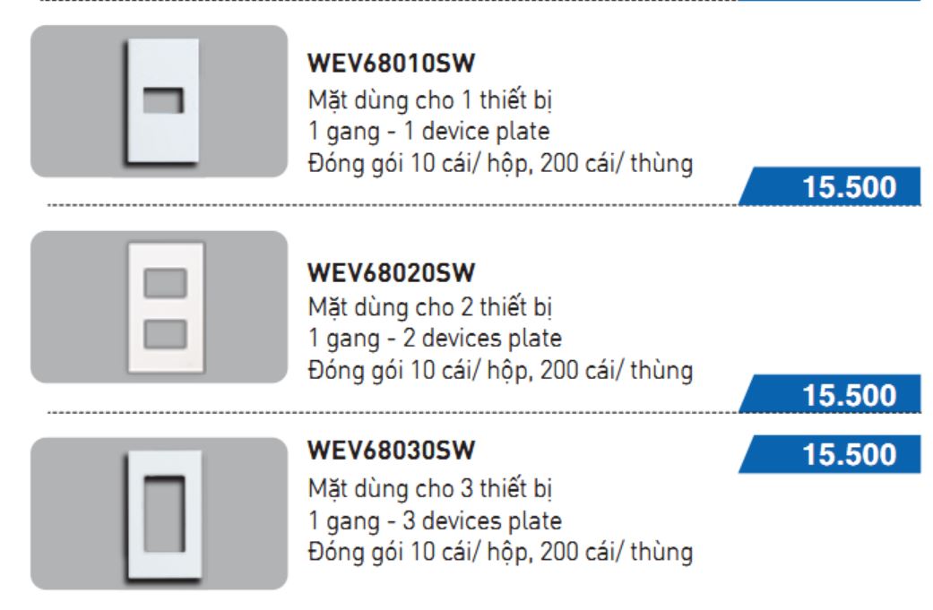 Mặt nạ 1 thiết bị panasonic WEV68010SW WIDE